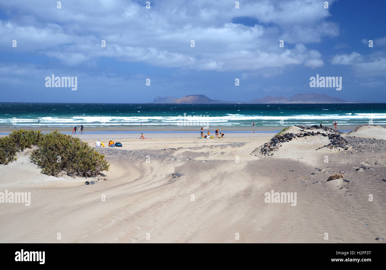 Lanzarote Canary Islands Caleta de Famara, Famara Beach Windsurfing and ...