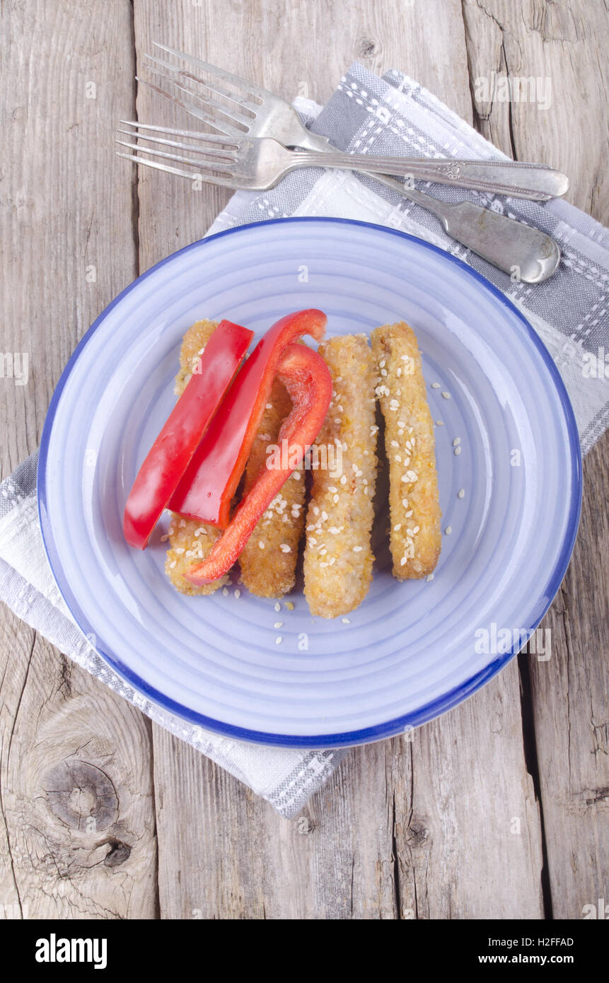 fried vegetable stick and bell pepper Stock Photo - Alamy