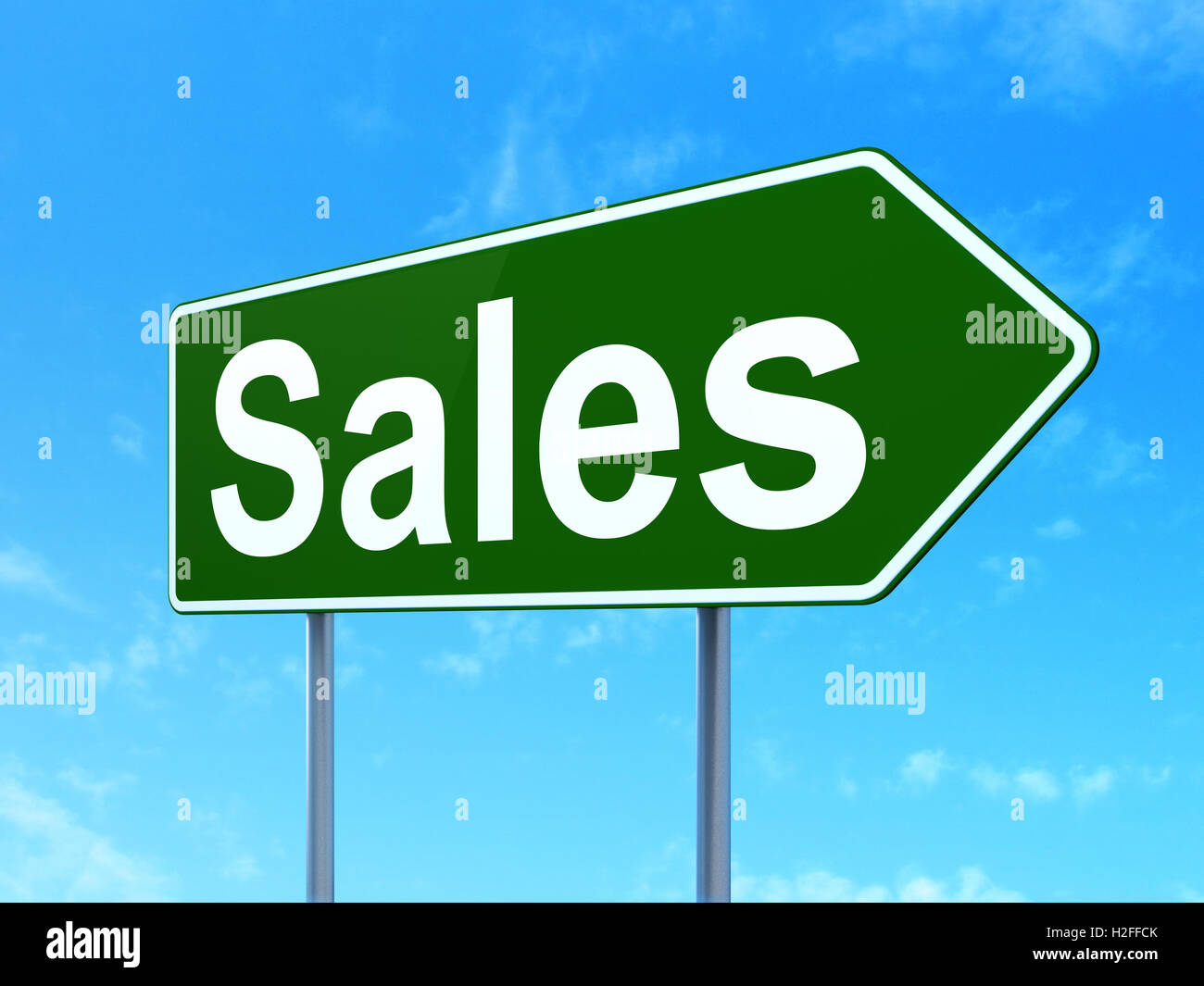 Marketing concept: Sales on road sign background Stock Photo - Alamy