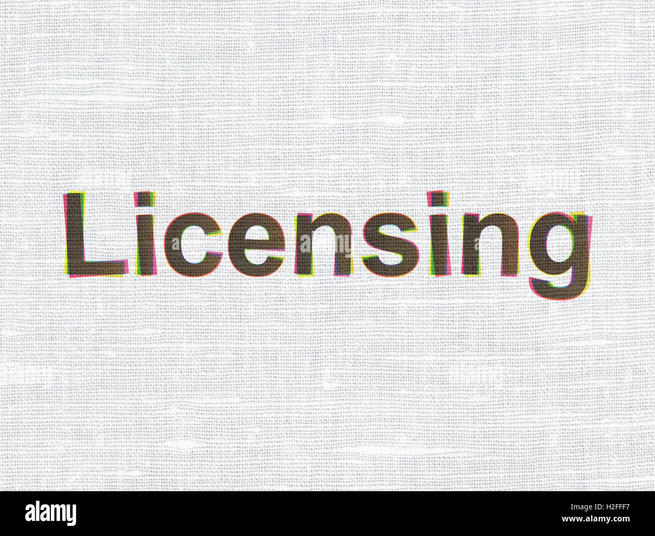 Law concept: Licensing on fabric texture background Stock Photo - Alamy