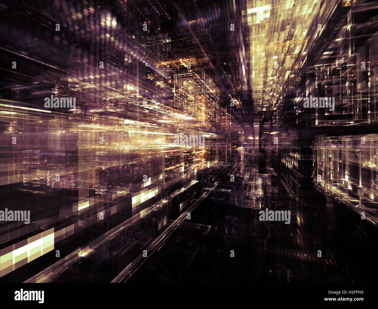 Digital Perspectives of City Stock Photo - Alamy