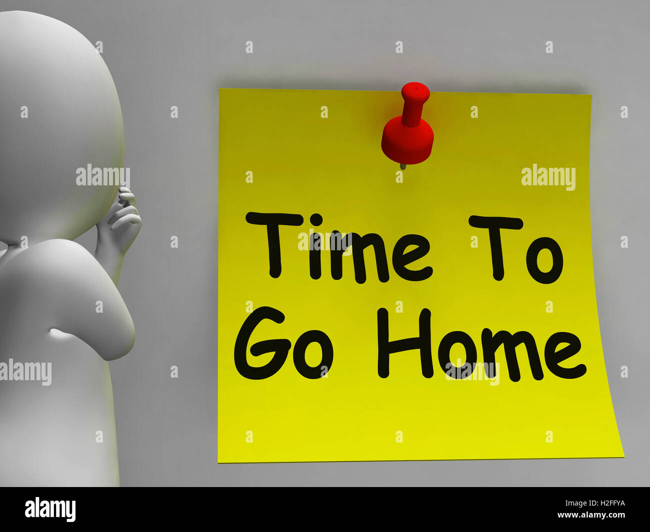 Time To Go Home Means Leaving Drunk Or Goodbye Stock Photo - Alamy