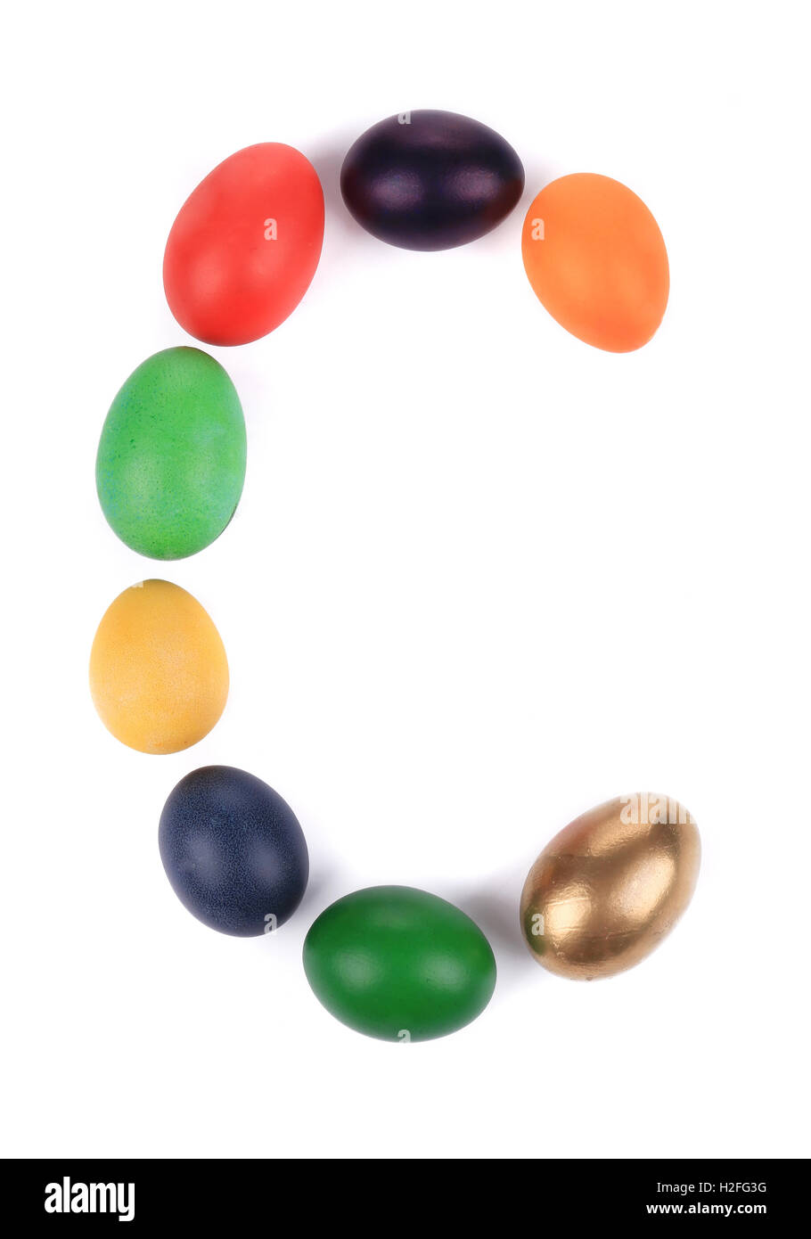 Letter C from the eggs for easter Stock Photo - Alamy