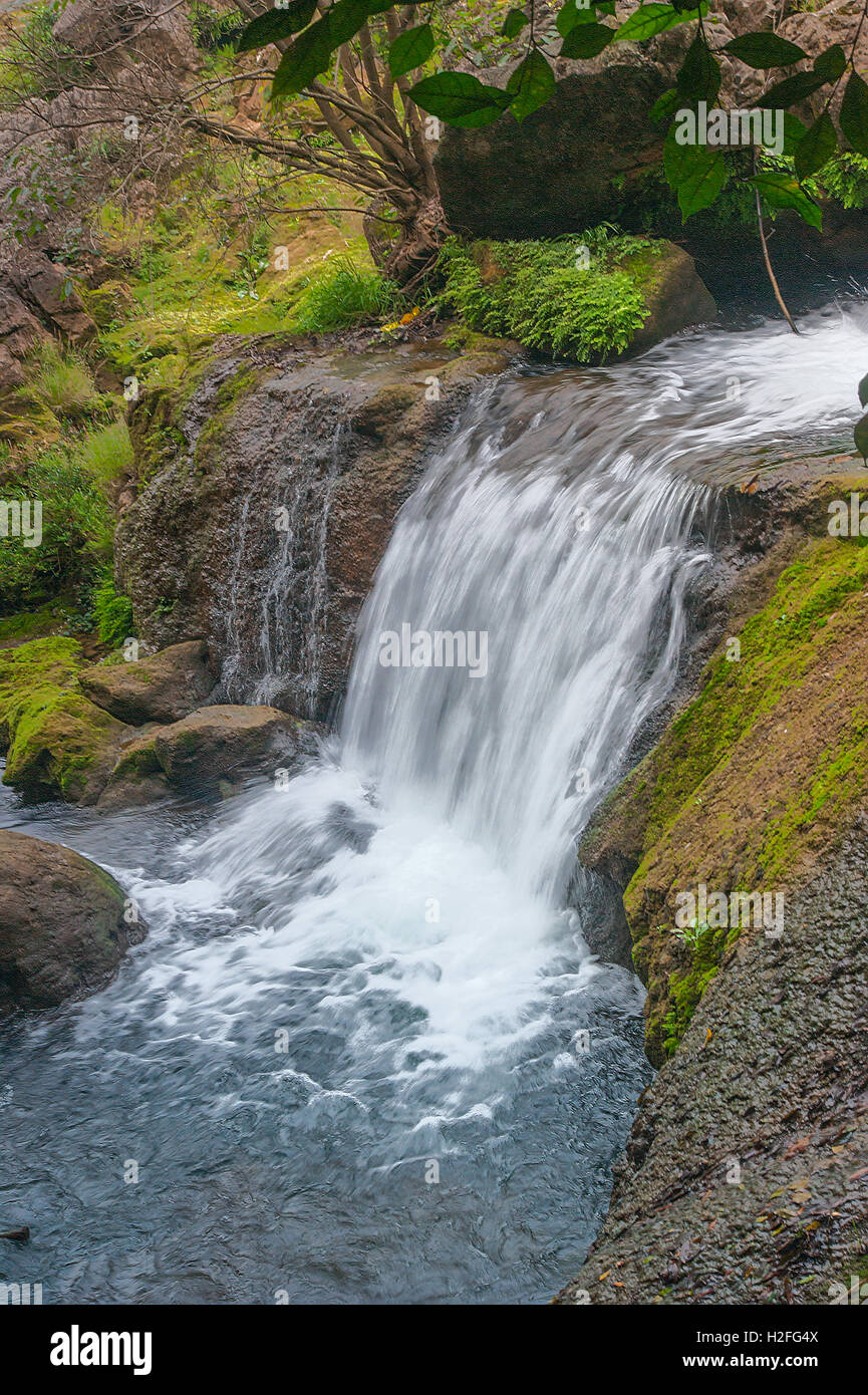 Streams - a small waterfall Stock Photo - Alamy