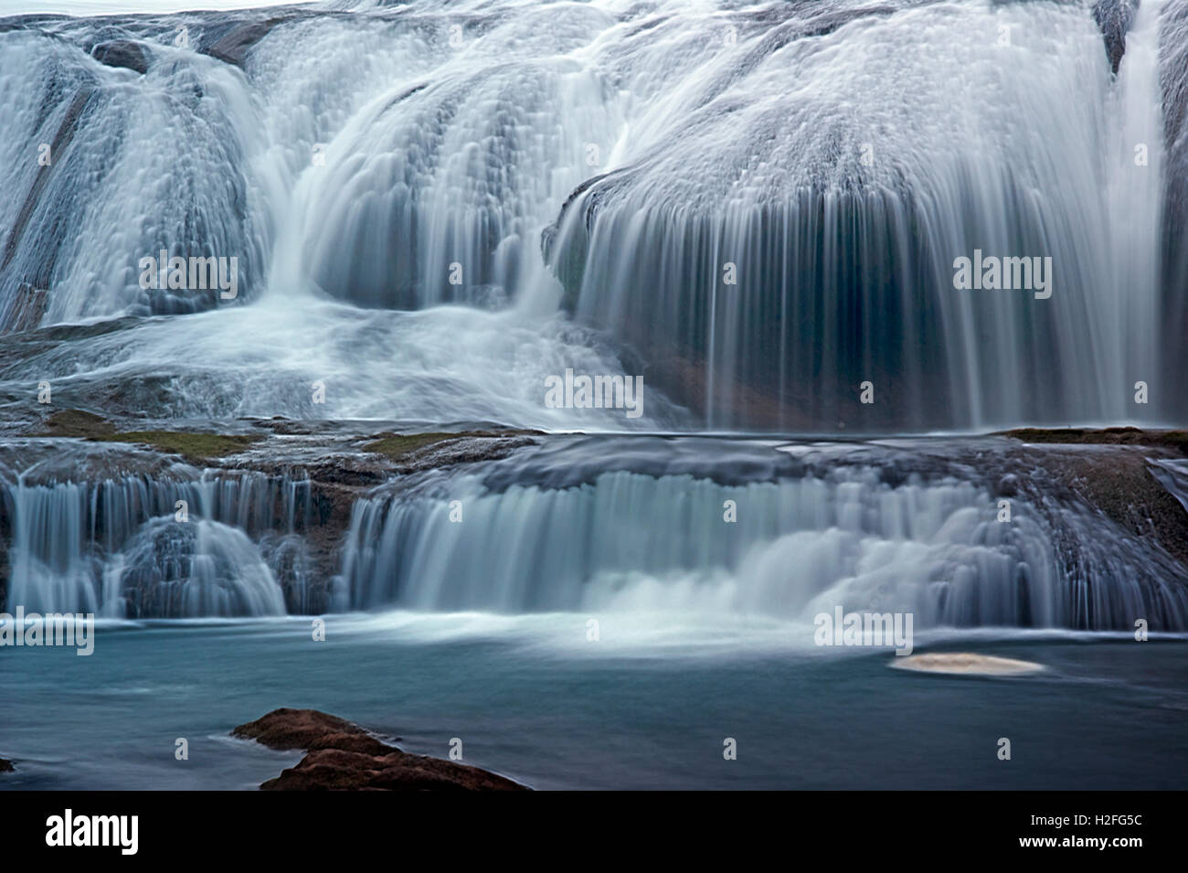 Steep waterfall pond Stock Photo - Alamy
