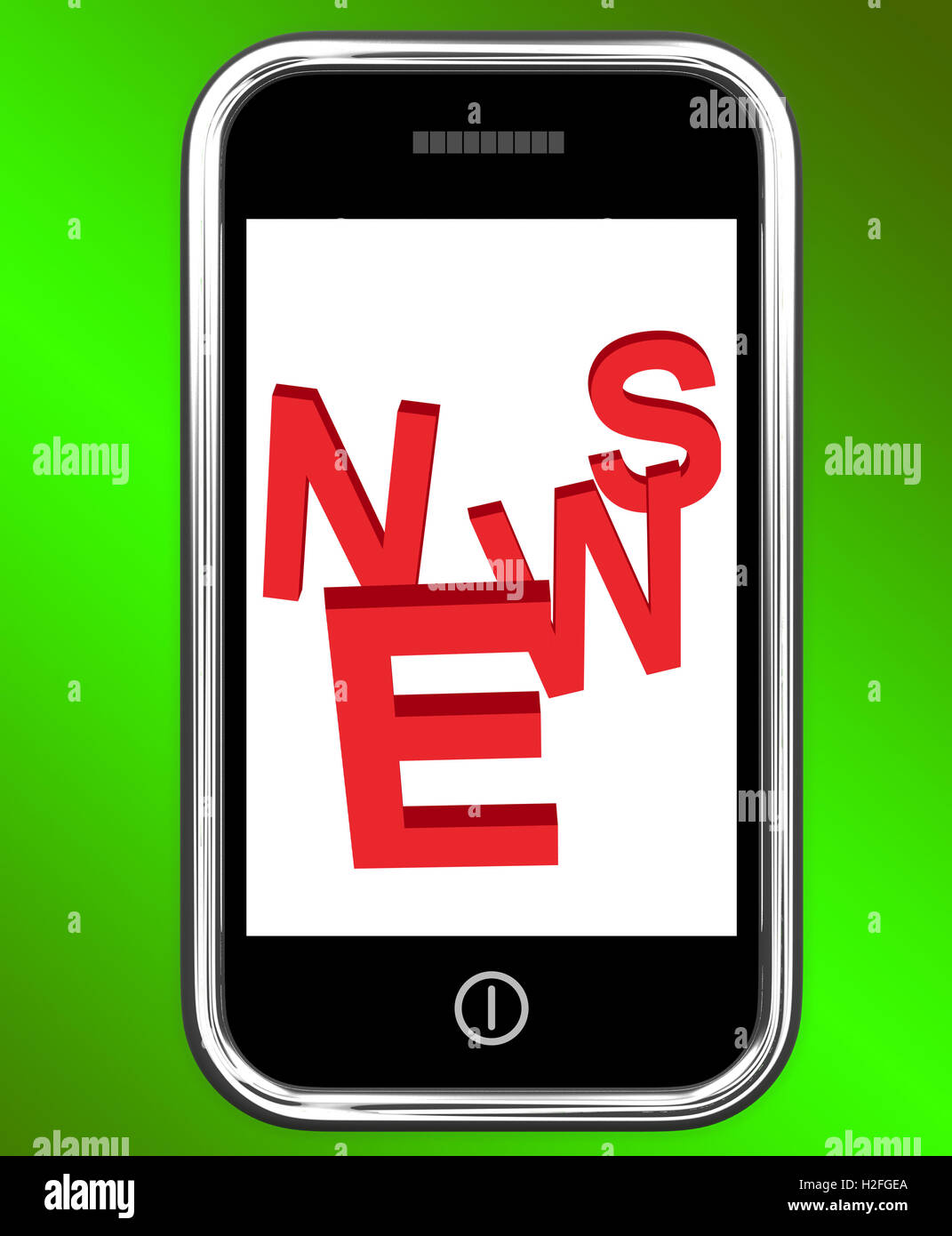 News On Phone Shows Update Information or Newsletter Stock Photo - Alamy