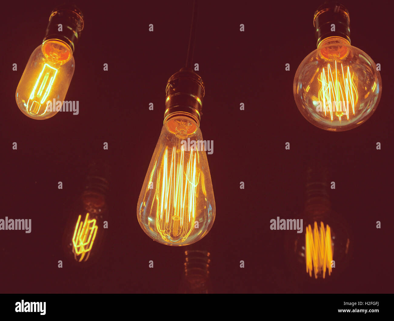 Vintage lighting decor with retro filter effect Stock Photo - Alamy