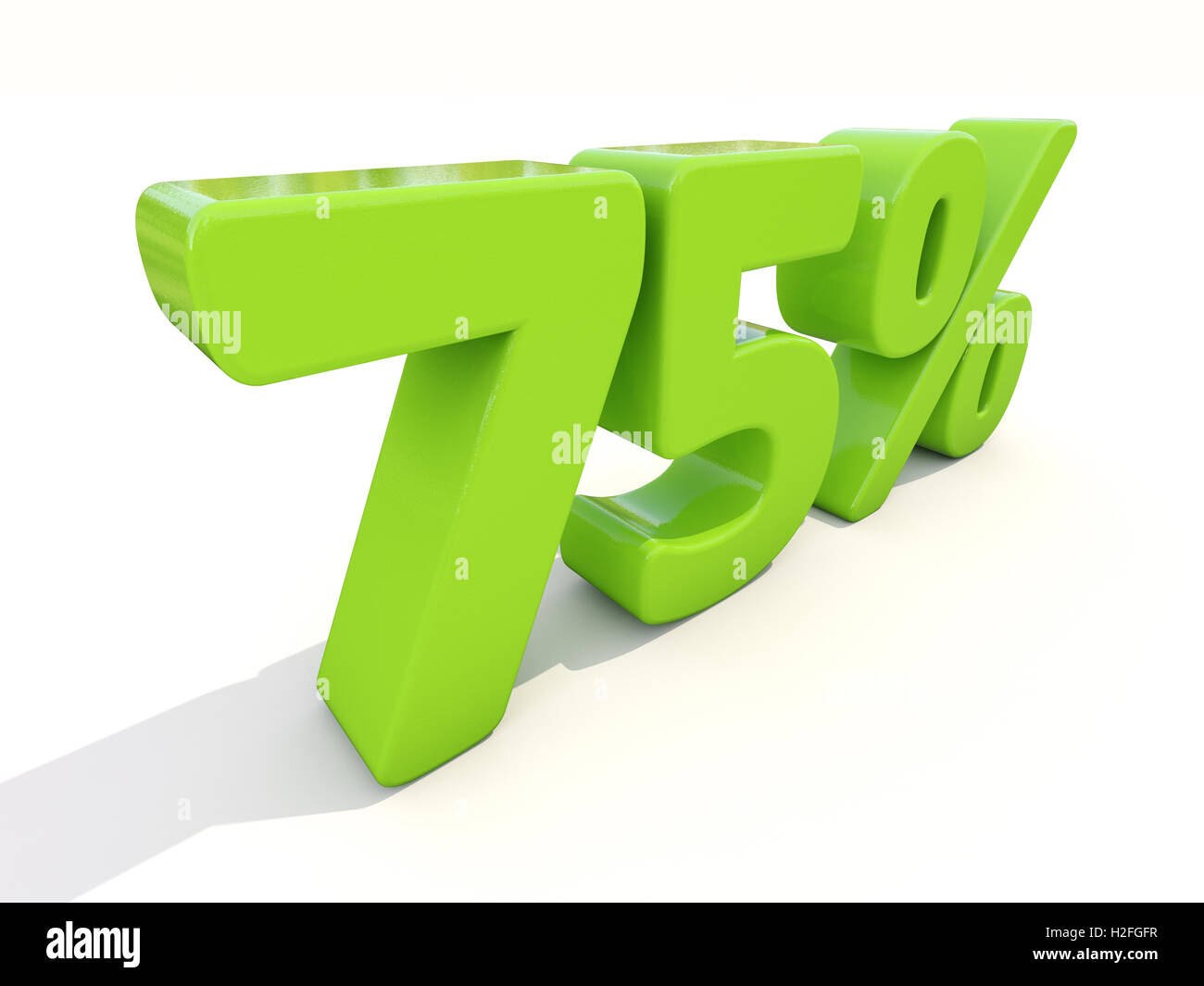 75% percentage rate icon on a white background Stock Photo - Alamy