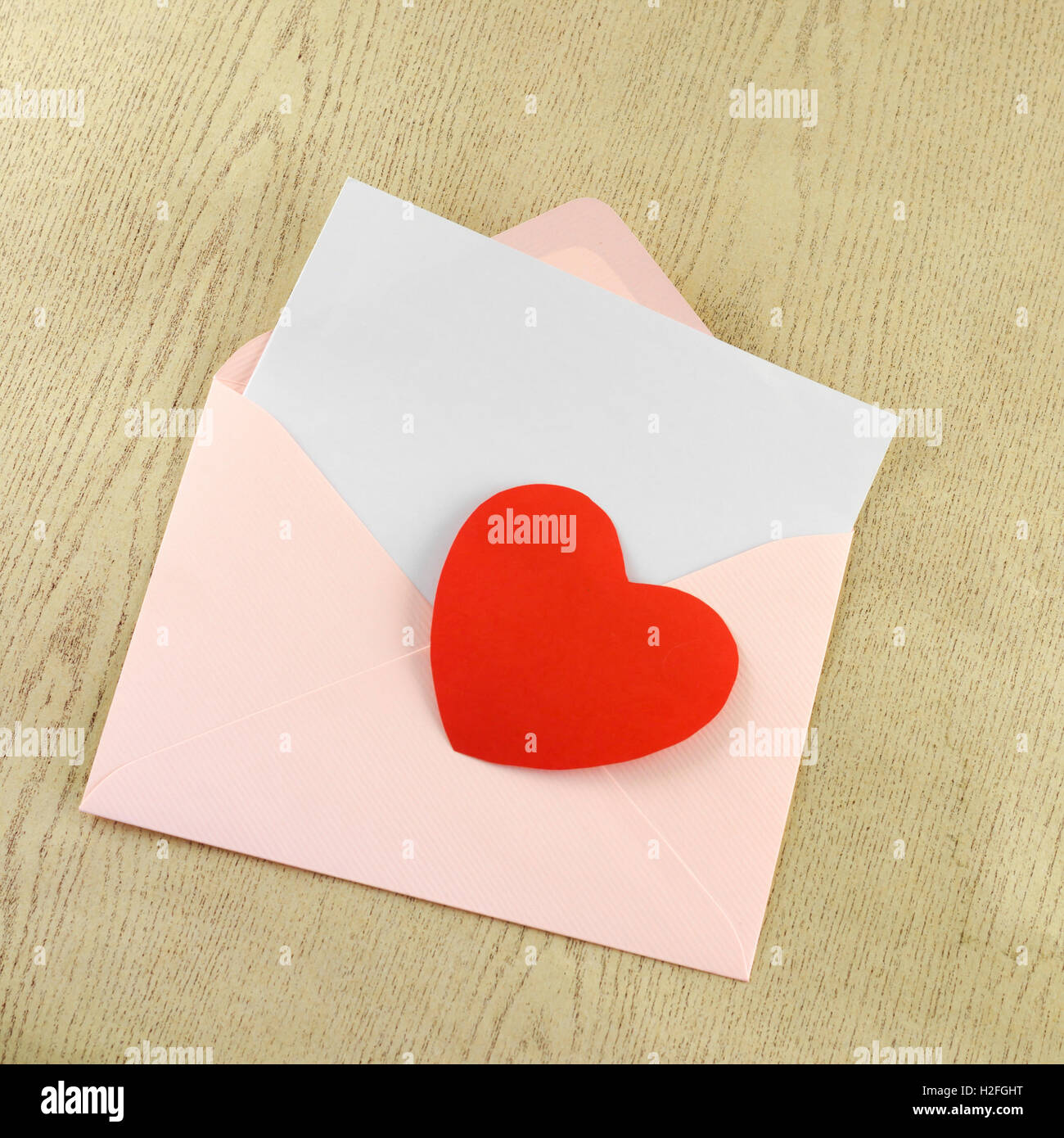 red heart with pink envelope Stock Photo - Alamy
