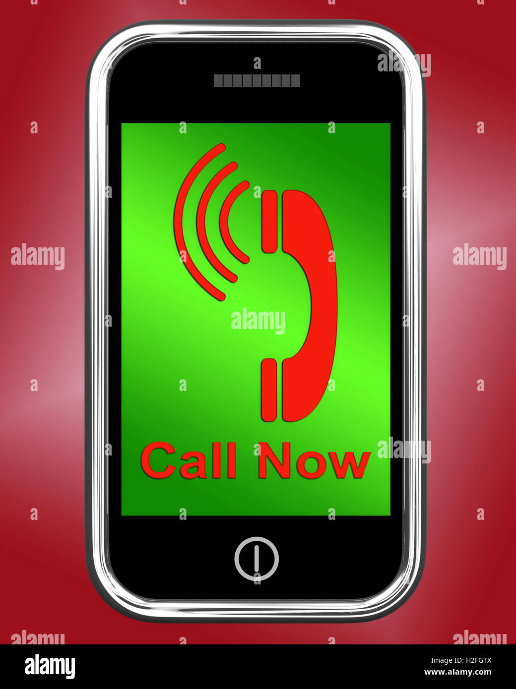 Call Now On Phone Shows Talk or Chat Stock Photo - Alamy