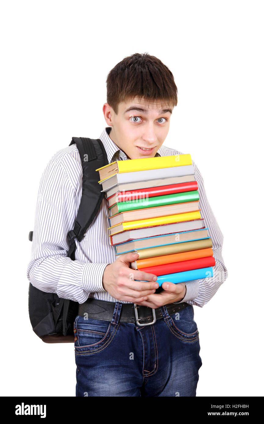 Student with the Books Stock Photo - Alamy