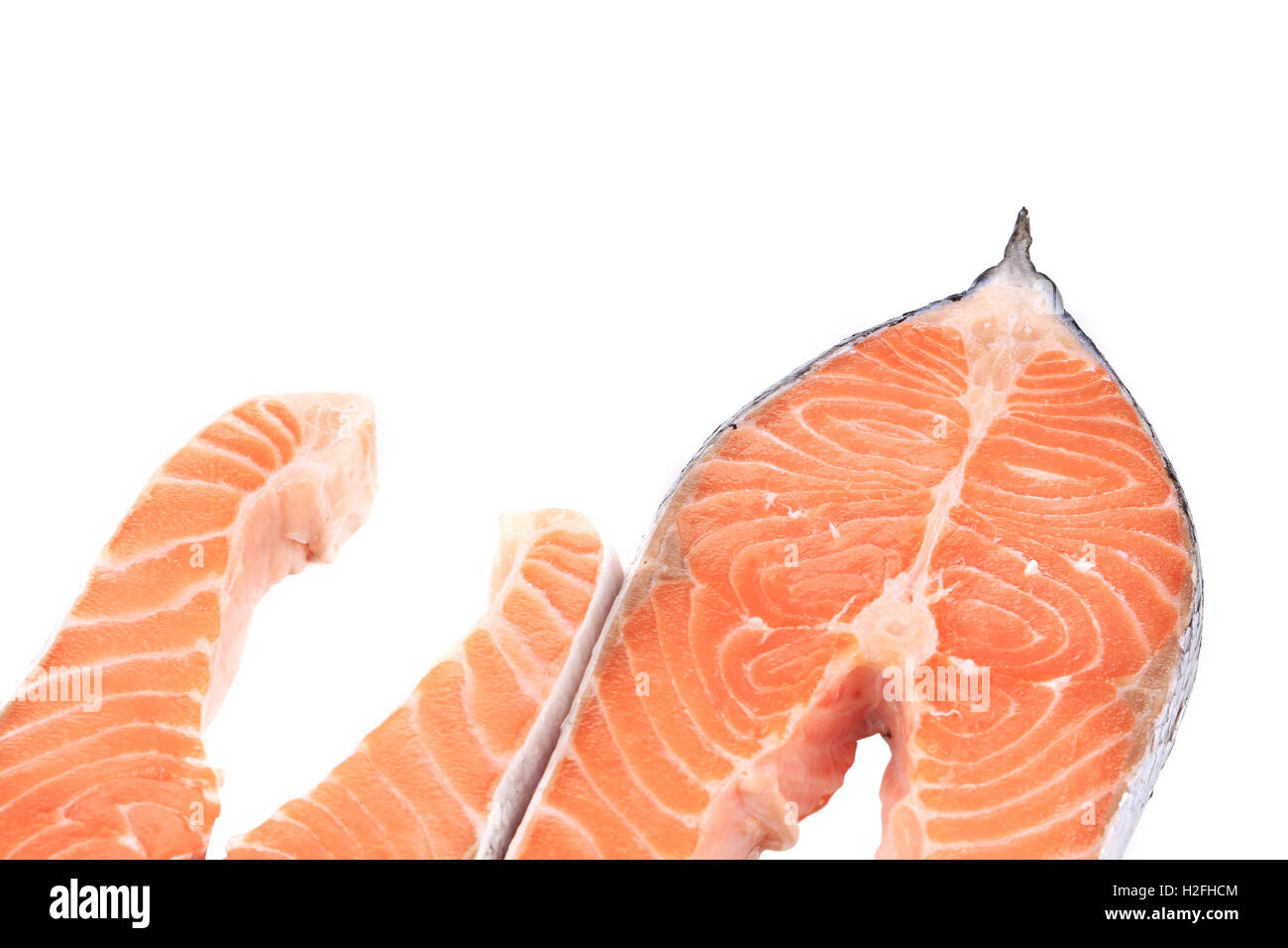 Two pieces of salmon Stock Photo - Alamy