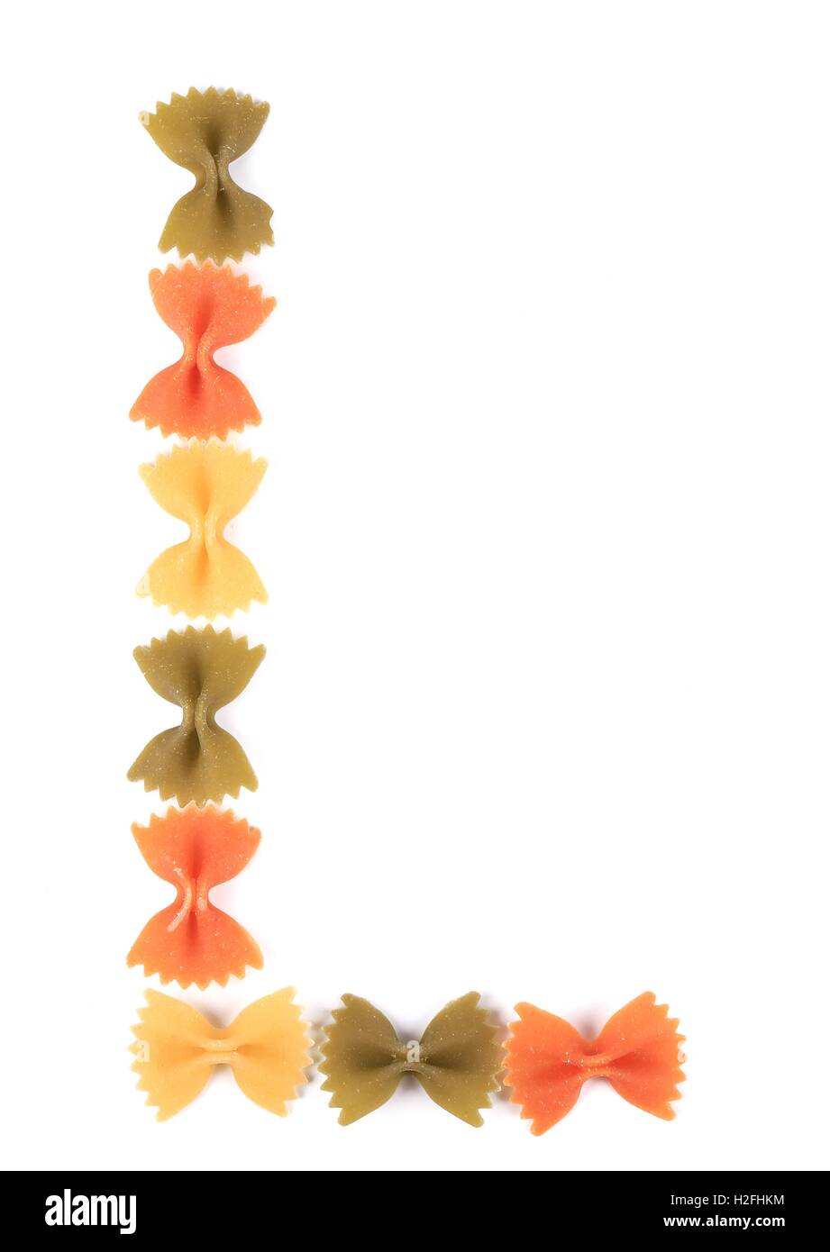 Letter L from the colorful pasta Stock Photo - Alamy