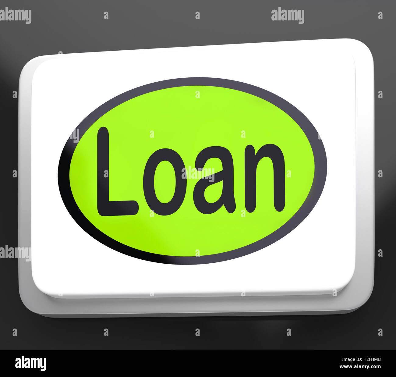 Loan Button Means Lending Or Providing Advance Stock Photo - Alamy
