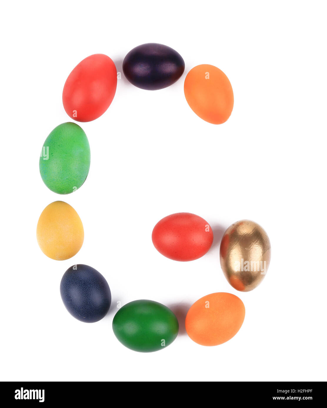 Letter G from the eggs for easter Stock Photo - Alamy
