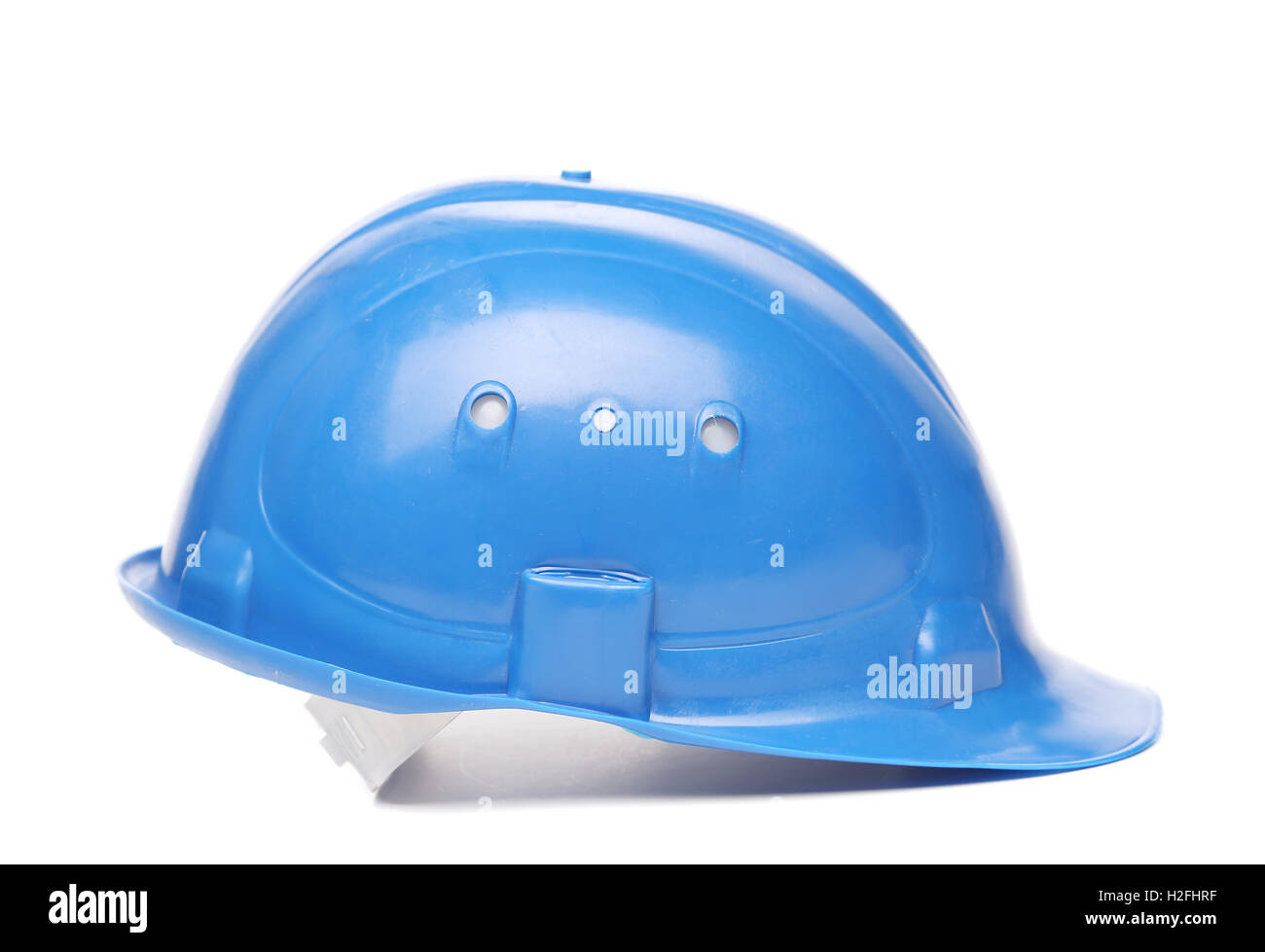 Blue hard hat close up Stock Photo - Alamy