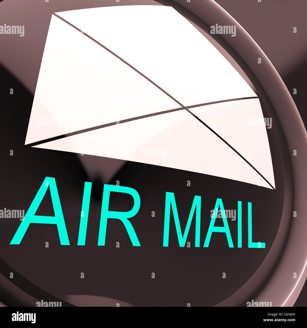 Air Mail Envelope Shows International Delivery By Airplane Stock Photo ...