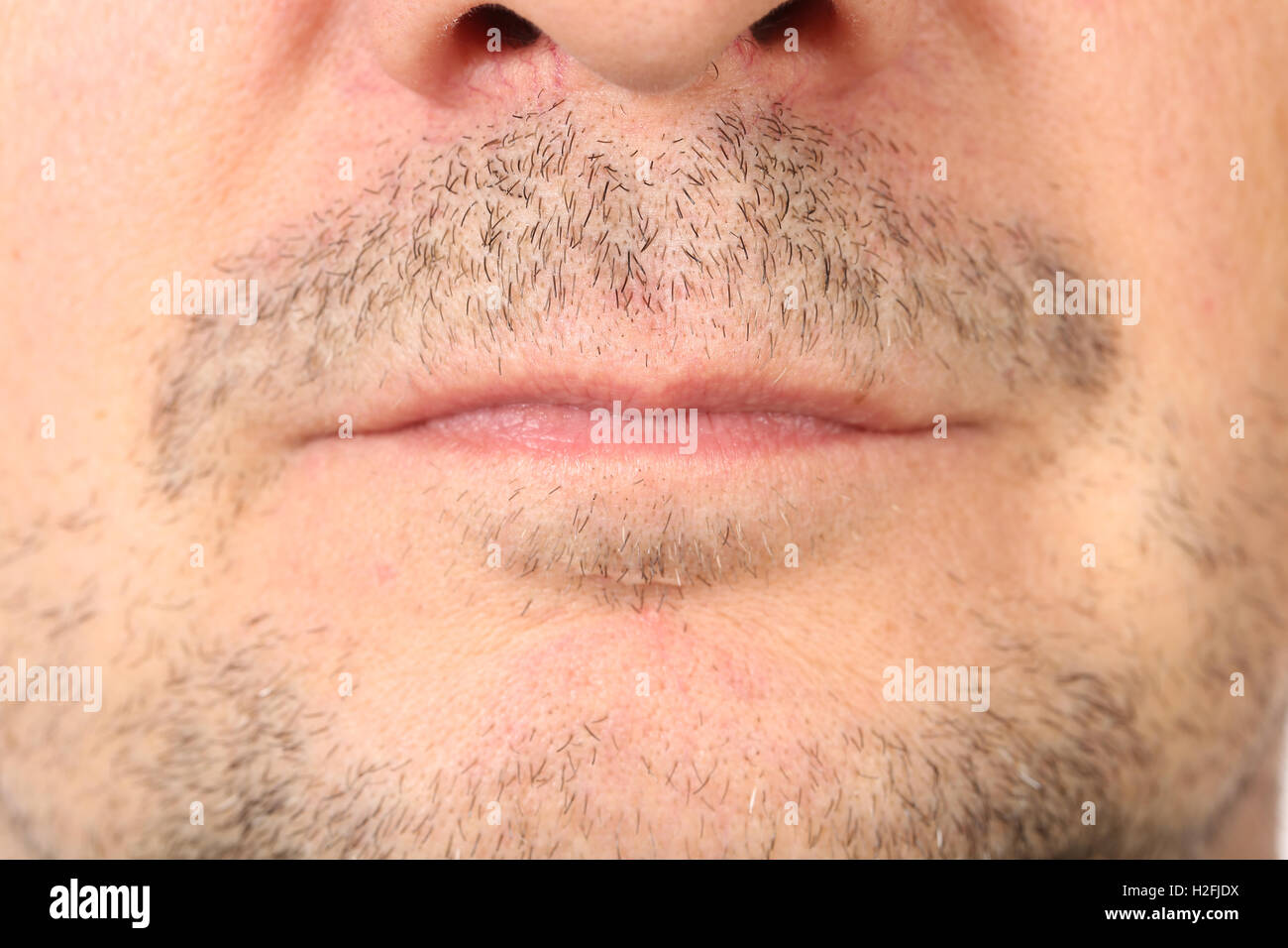 Stubble on face Stock Photo - Alamy