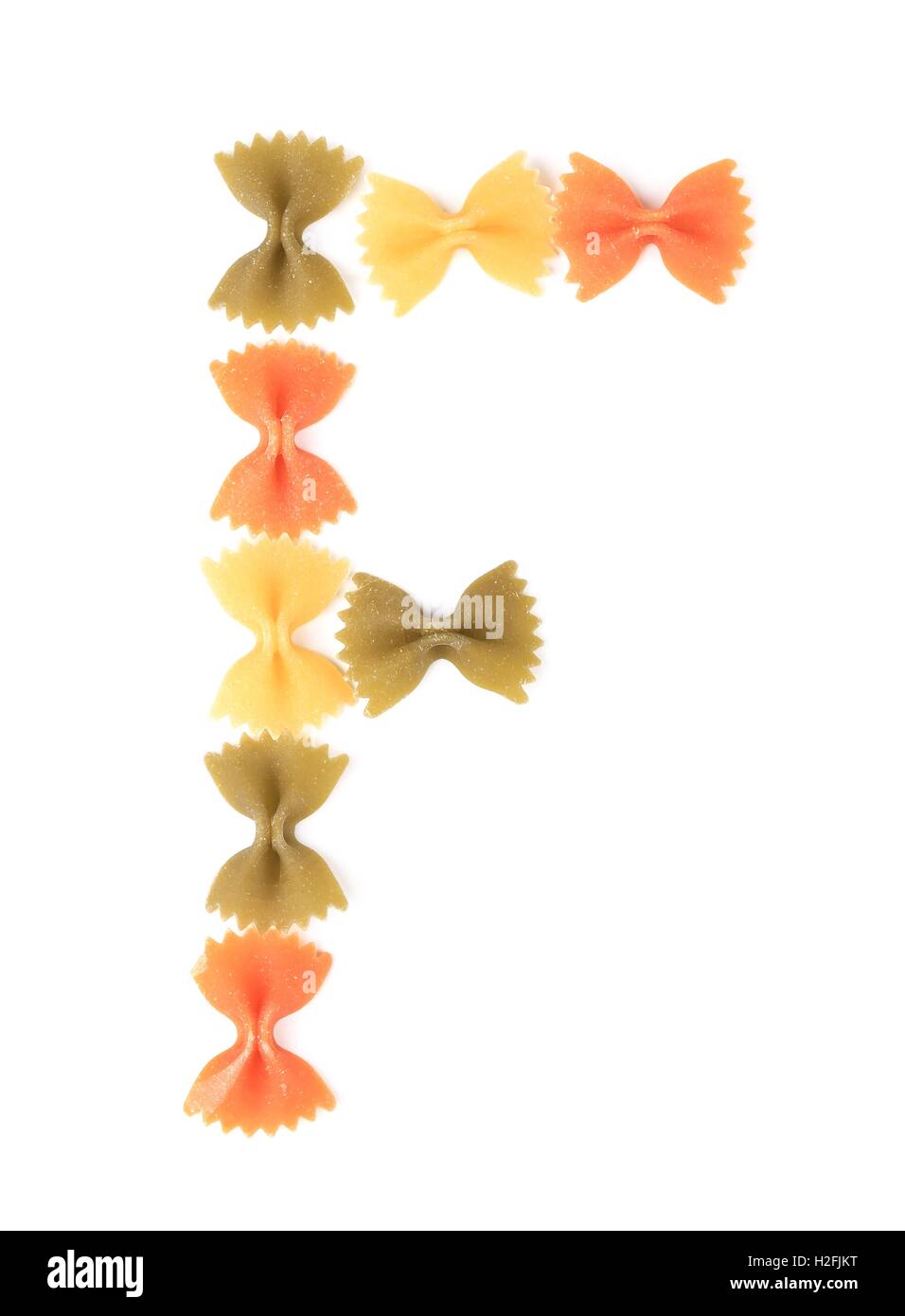 Letter F from the colorful pasta Stock Photo - Alamy
