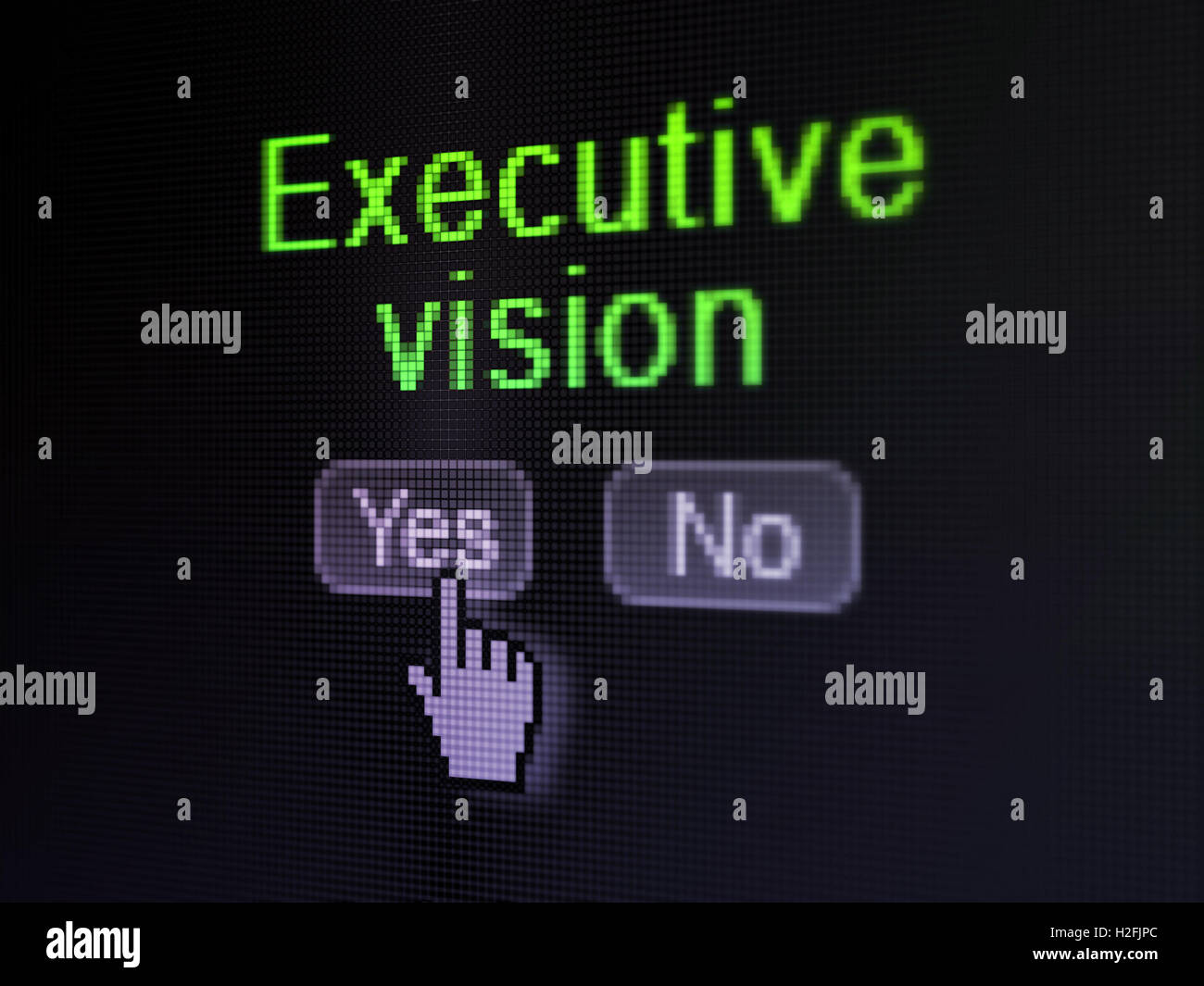 Finance concept: Executive Vision on digital computer screen Stock ...