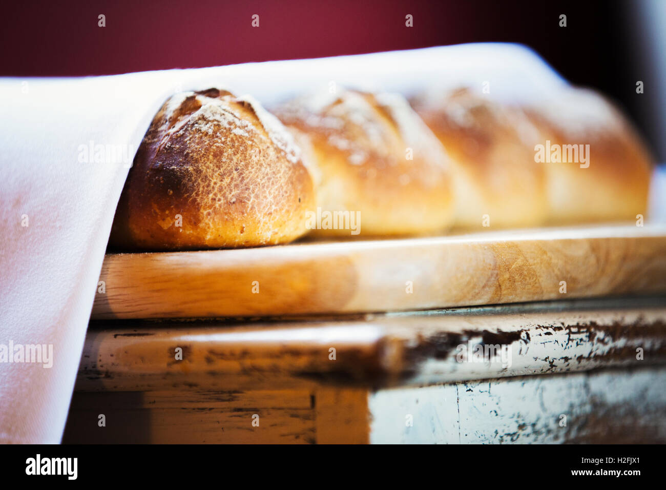 Home baked bread rolls hi-res stock photography and images - Alamy