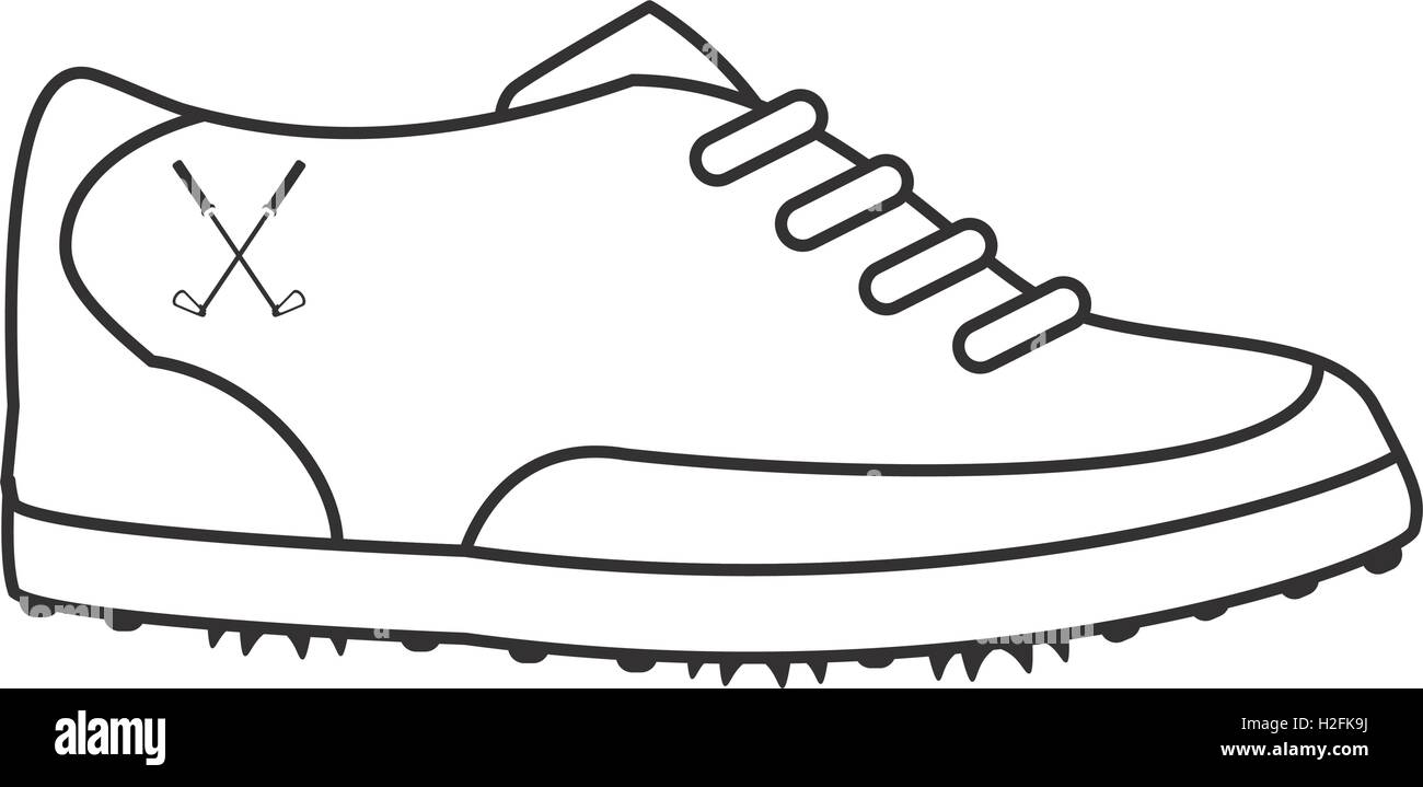 Shoe of golf sport design Stock Vector Image & Art - Alamy