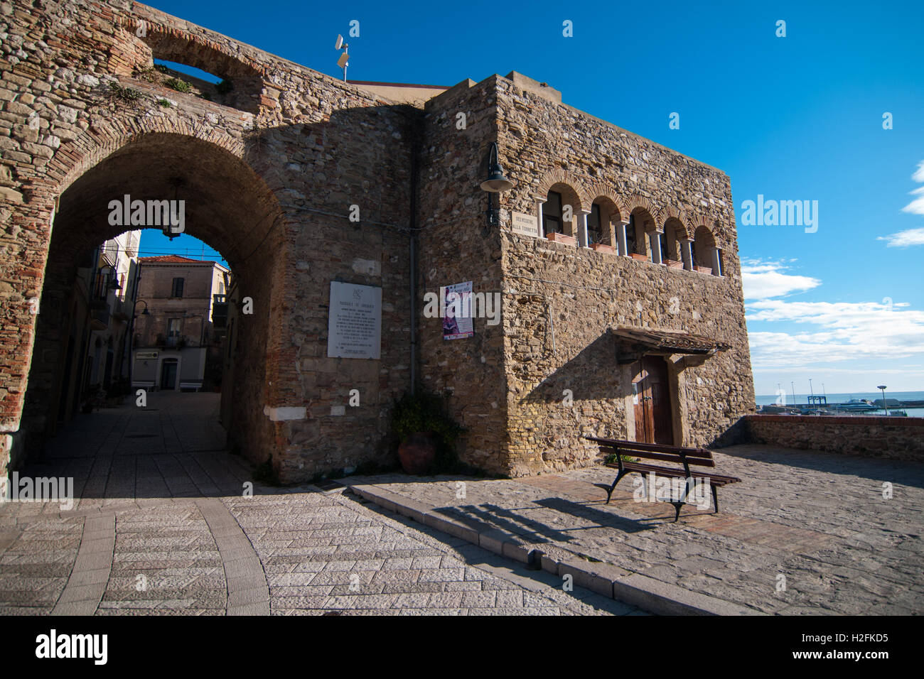 Sight of the historical center of Termoli, south of Italy Stock Photo ...