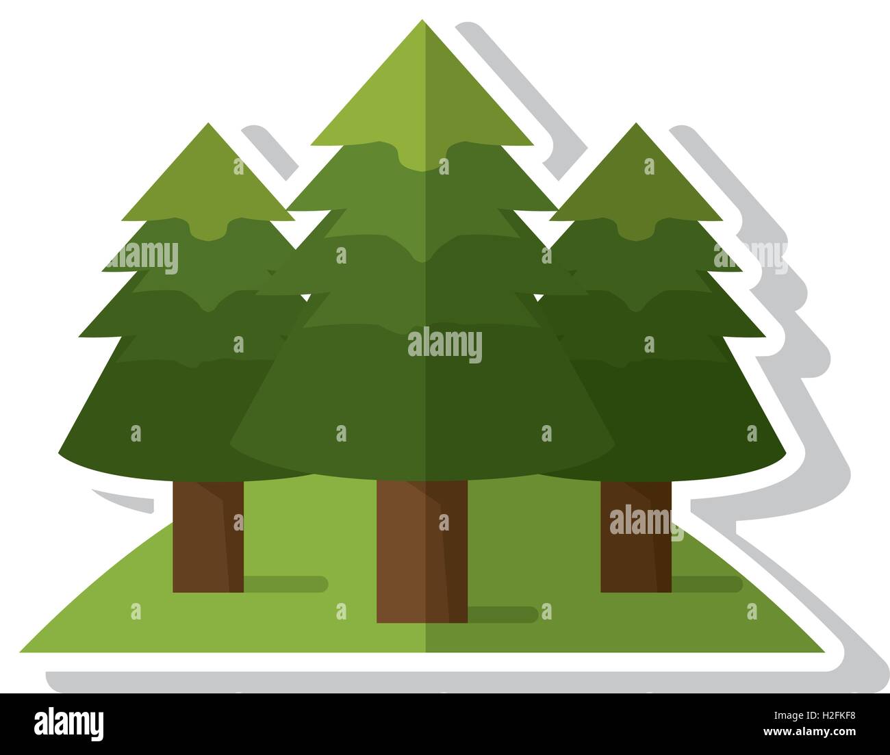 Isolated pine trees design Stock Vector Image & Art - Alamy