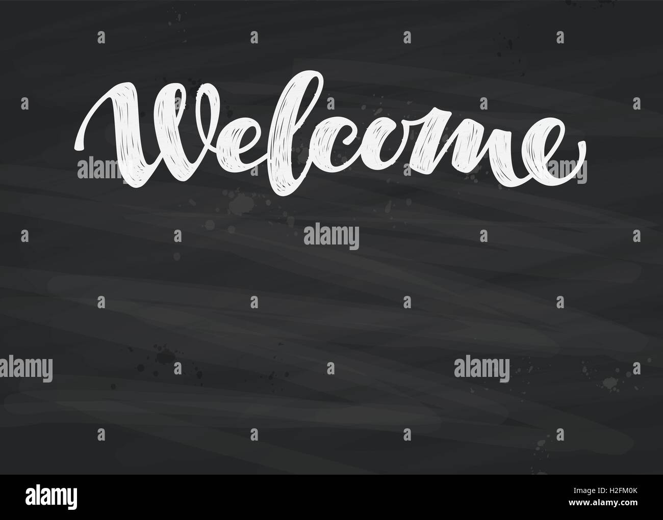 Blackboard handwritten welcome message Stock Vector Images - Alamy