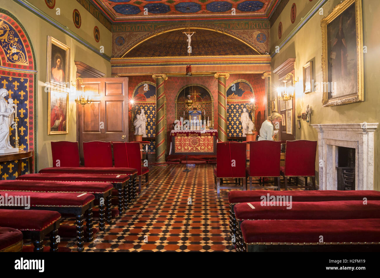 Gothic revival Catholic chapel, Burton Constable Hall, Skirlaugh, East ...