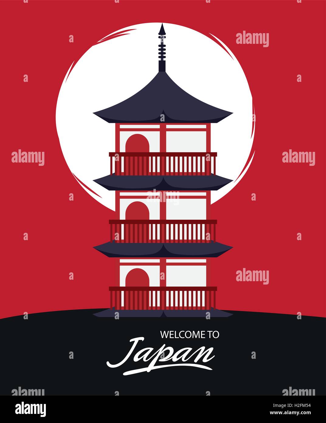 Building and architecture of Japan design Stock Vector Image & Art - Alamy