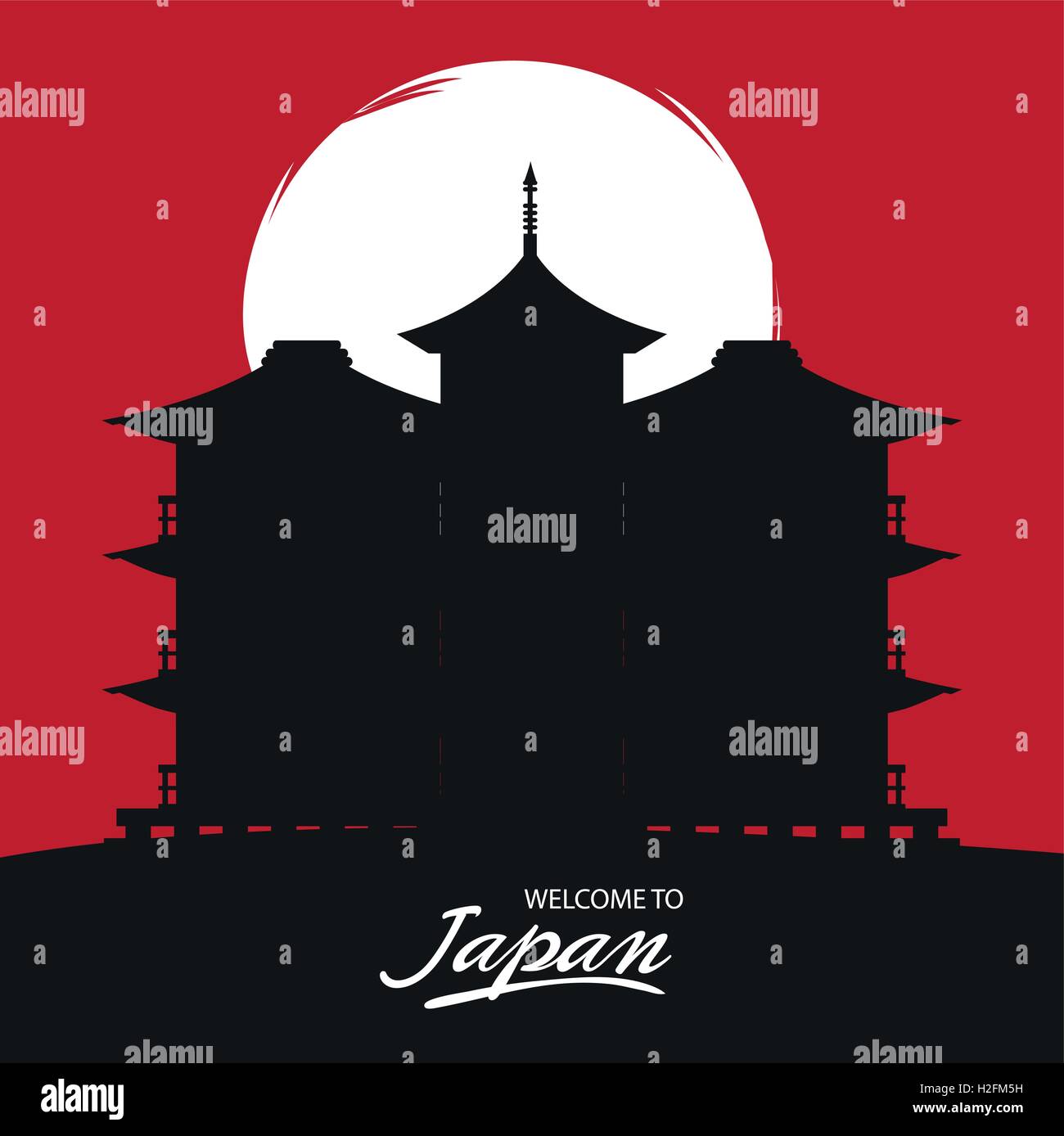 Building and architecture of Japan design Stock Vector Image & Art - Alamy