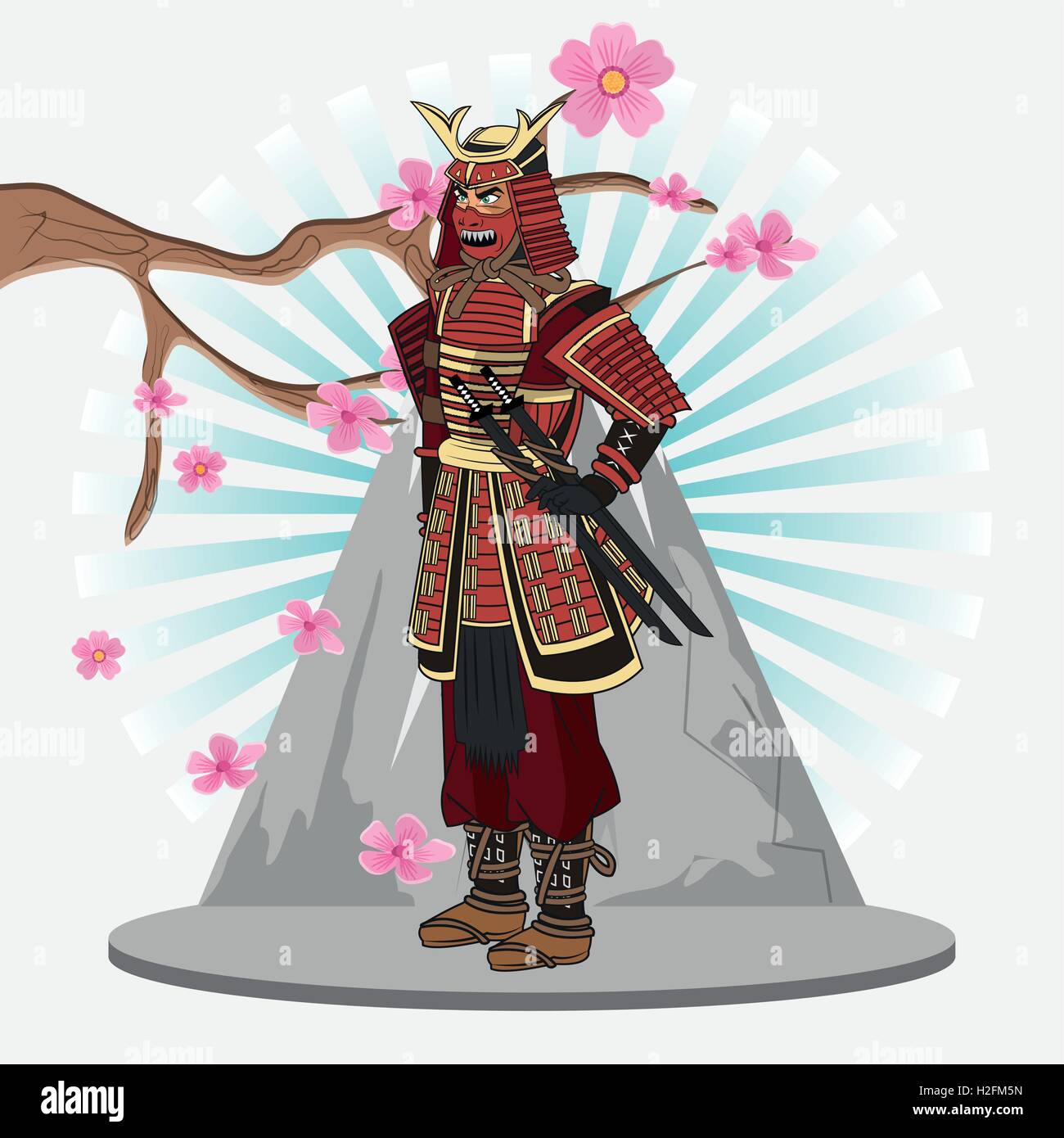 Samurai man cartoon design Stock Vector Image & Art - Alamy