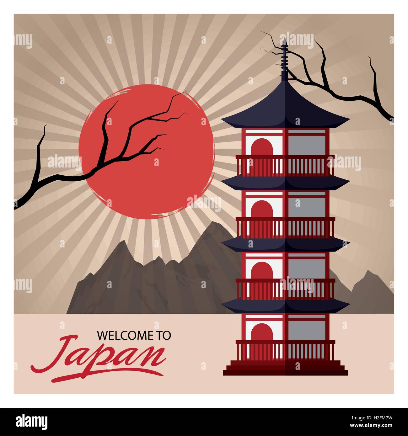 Building and architecture of Japan design Stock Vector Image & Art - Alamy
