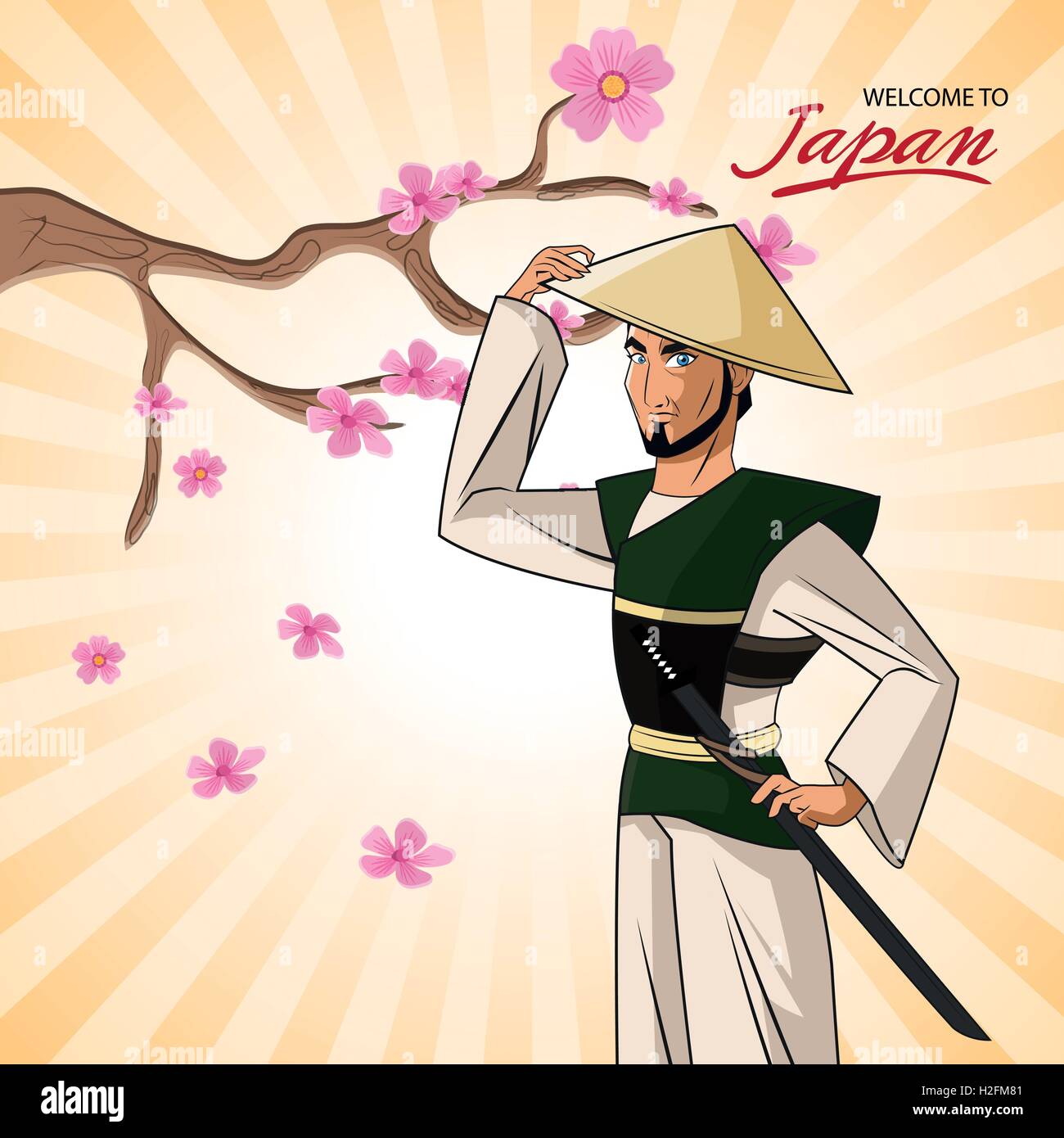 Samurai man cartoon design Stock Vector Image & Art - Alamy