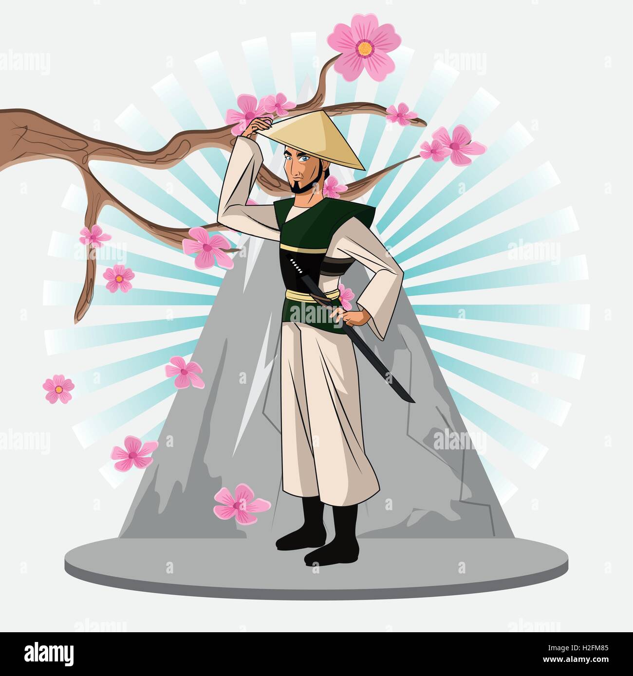 Samurai man cartoon design Stock Vector Image & Art - Alamy