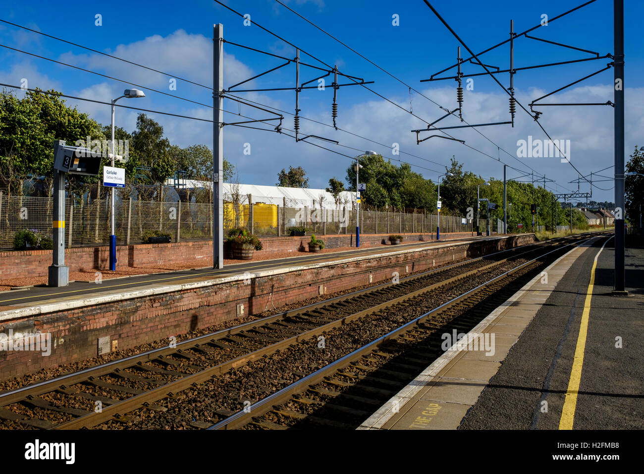 Carluke Railway Station in South Lanarkshire, Scotland Stock Photo - Alamy