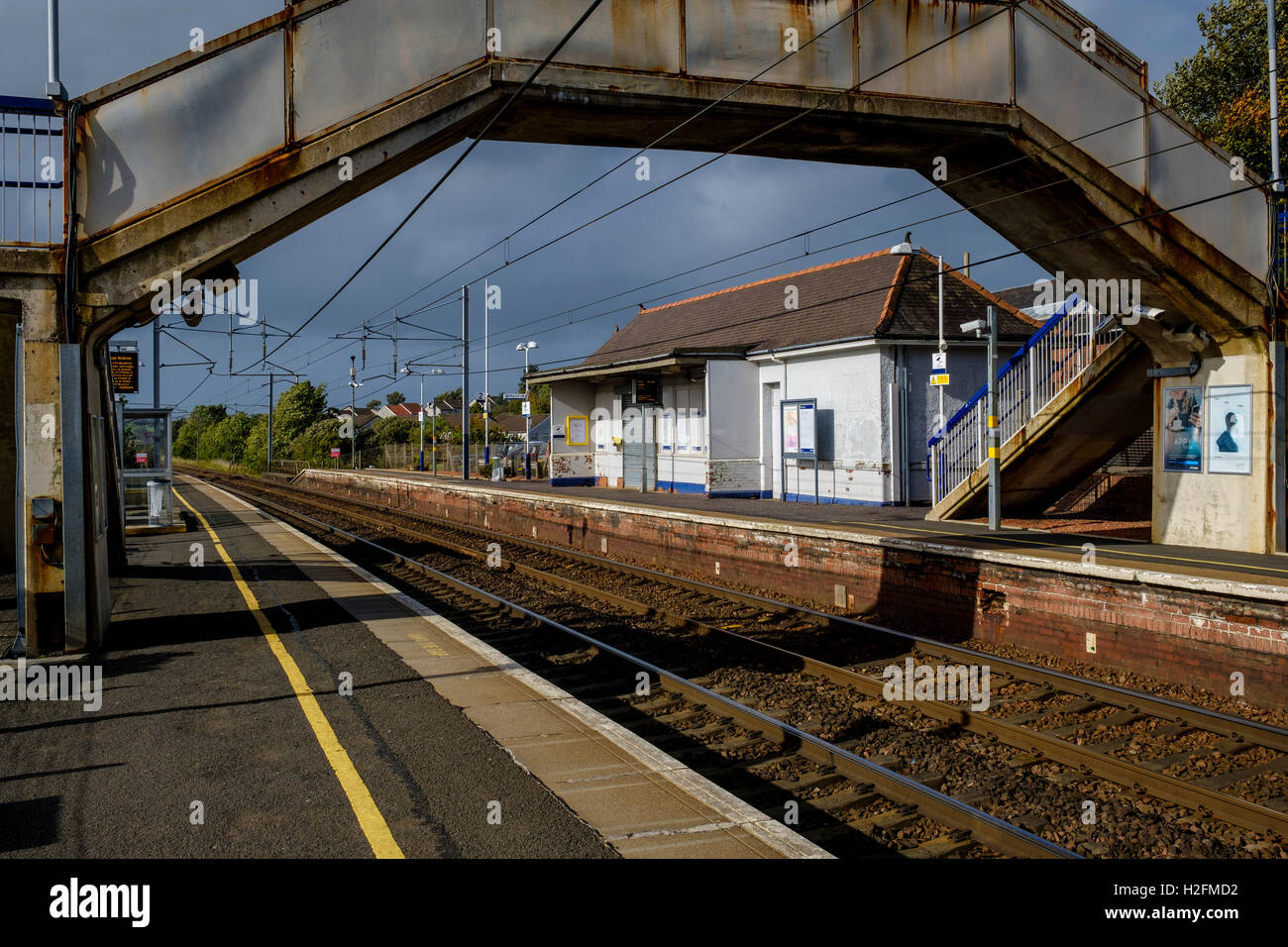 Carluke Railway Station in South Lanarkshire, Scotland Stock Photo - Alamy