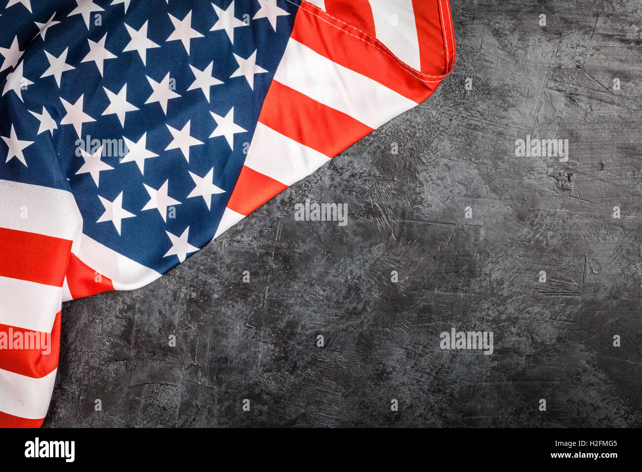 USA flag on grey background Stock Photo - Alamy