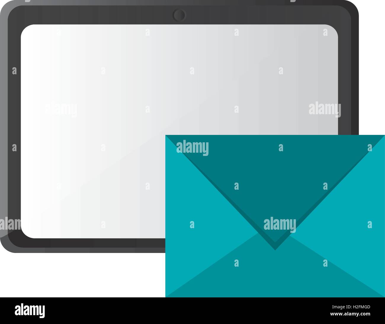 tablet and message envelope icon Stock Vector Image & Art - Alamy