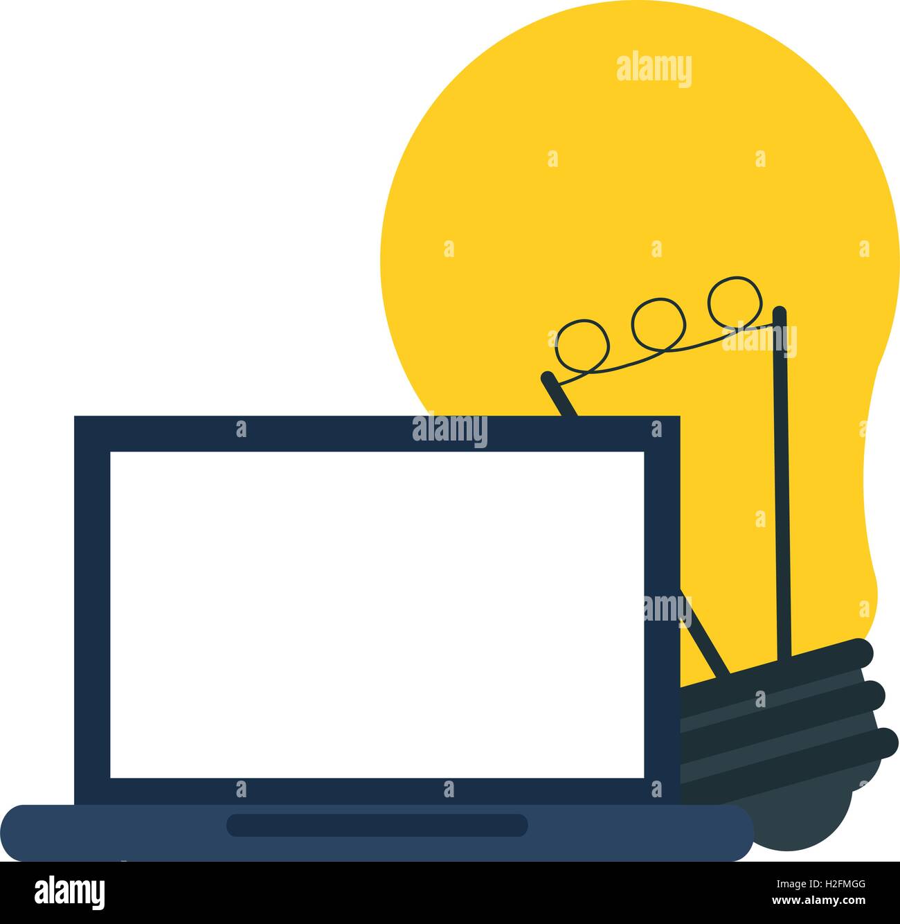 computer and lightbulb icon Stock Vector Image & Art - Alamy