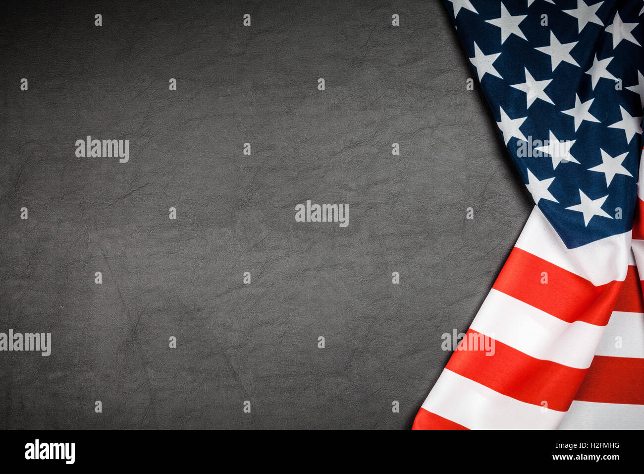 USA flag on grey background Stock Photo - Alamy