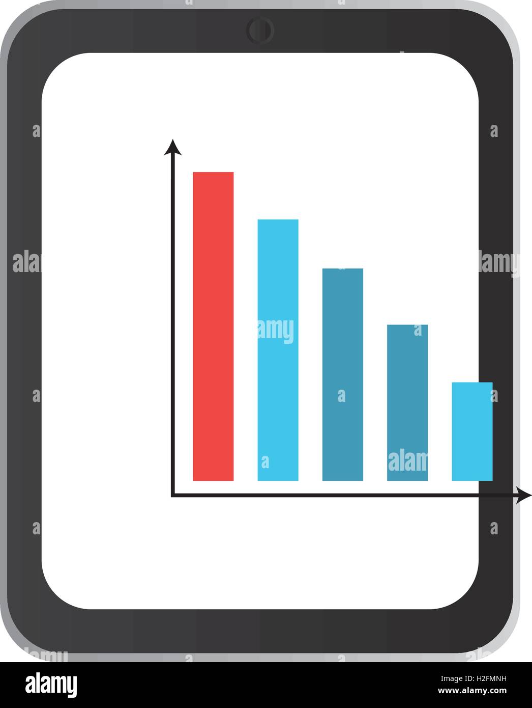 modern cellphone and bar graph icon Stock Vector Image & Art - Alamy