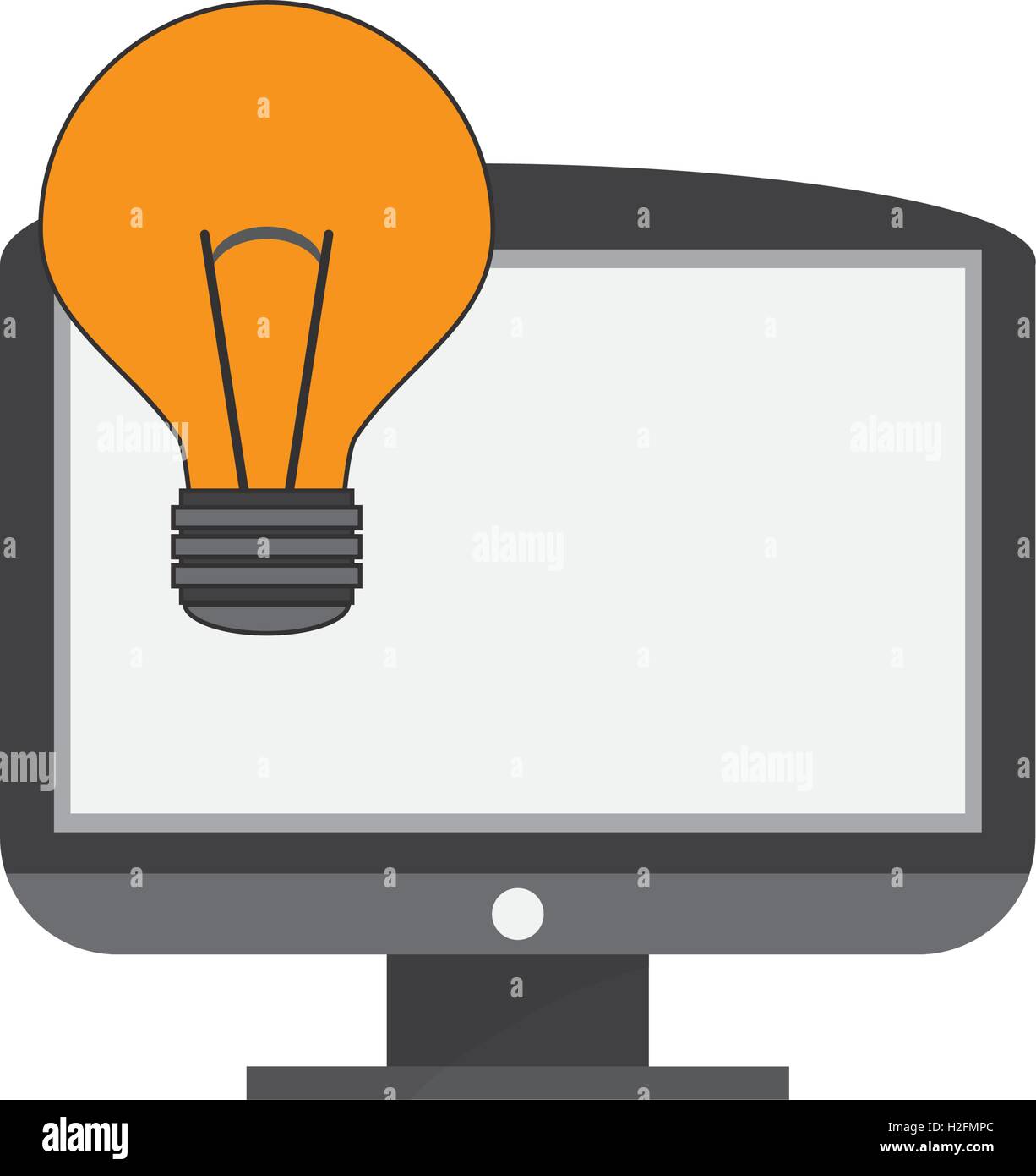 computer and lightbulb icon Stock Vector Image & Art - Alamy