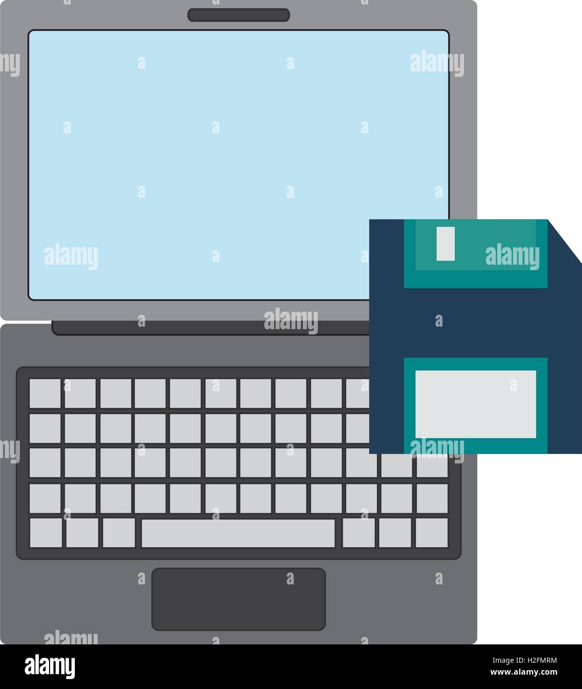 computer and floppy disk icon Stock Vector Image & Art - Alamy