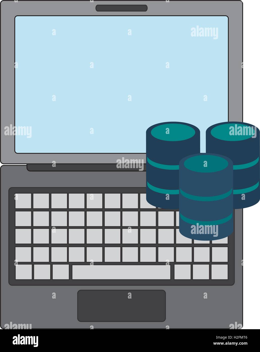 computer and trash cans icon Stock Vector Image & Art - Alamy