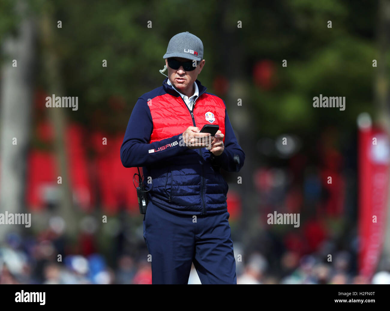 USA team captain Davis Love III during a practice session ahead of the ...