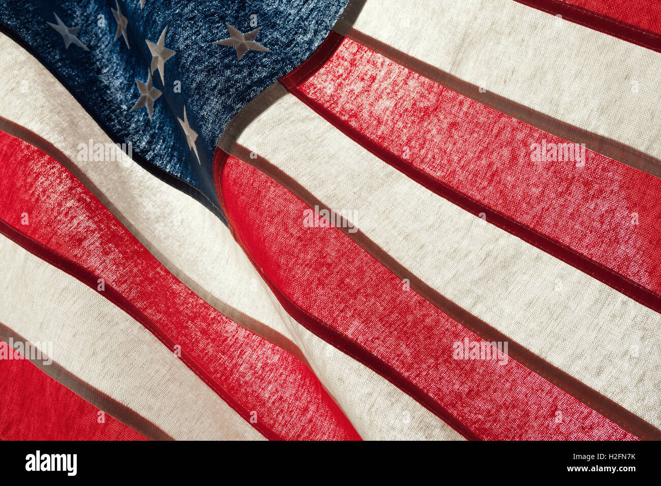 Flag blowing in the wind. Part of ruffled flags against series - United ...