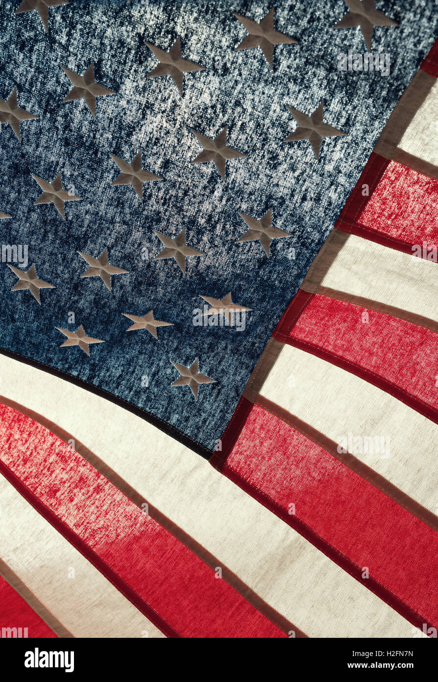 Flag blowing in the wind. Part of ruffled flags against series - USA ...