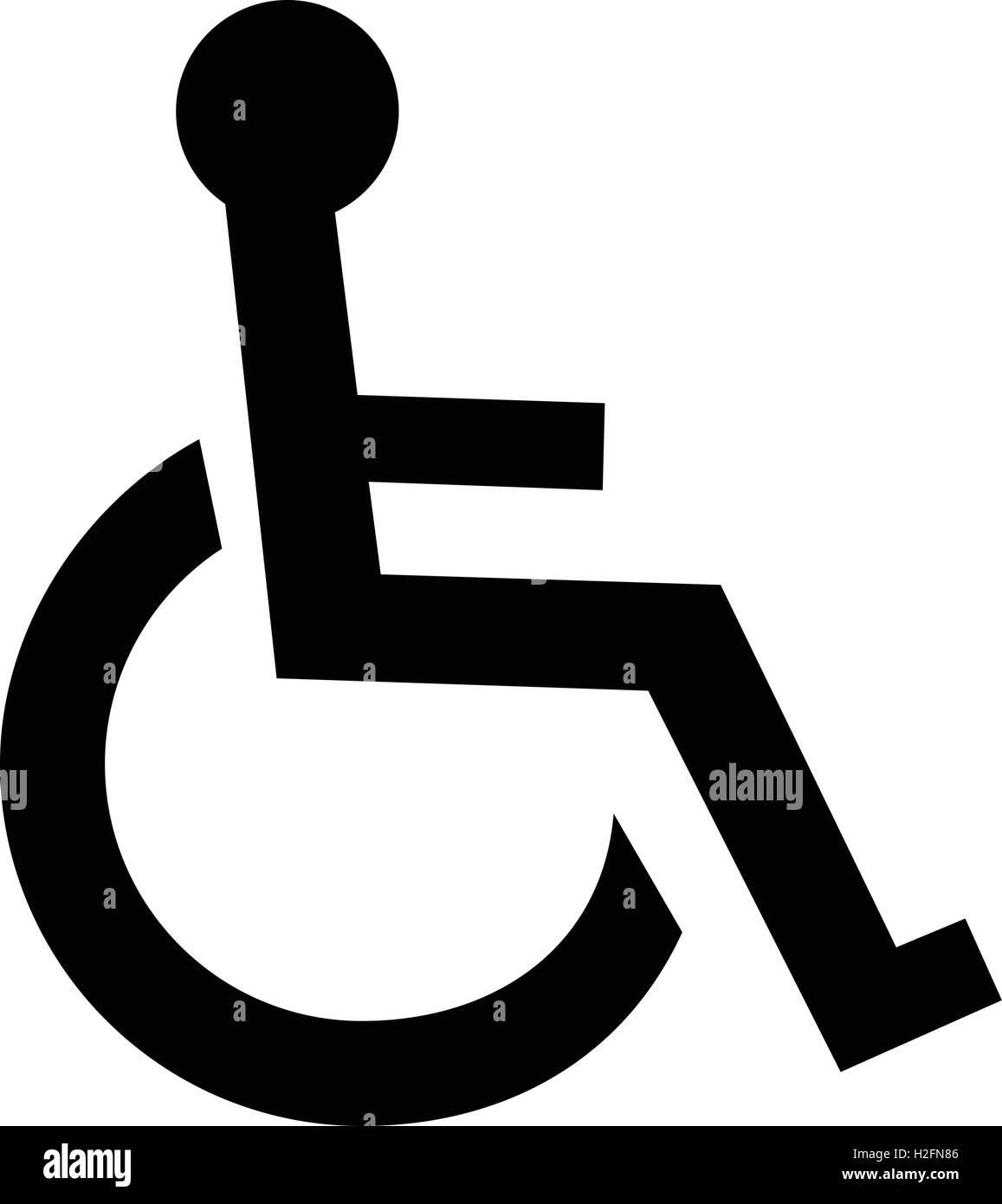 International symbol of access, international wheelchair symbol, handicap icon, isolated vector ...